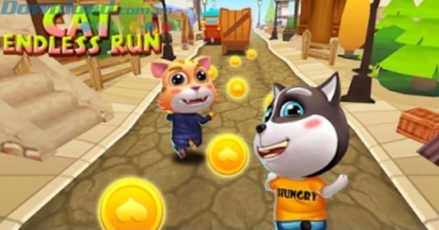 Cat Runner cho Android 1.0.3 - Game chạy bất tận cùng mèo tinh nghịch