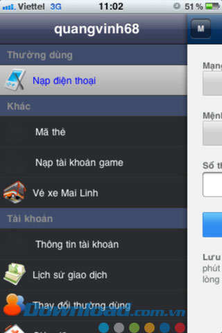 Mobivi Market for iOS 1.0 - Ứng dụng nạp tiền điện thoại - Download.com.vn
