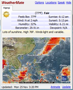 WeatherMate 3.4.6 - Xem thông tin dự báo thời tiết - Download.com.vn