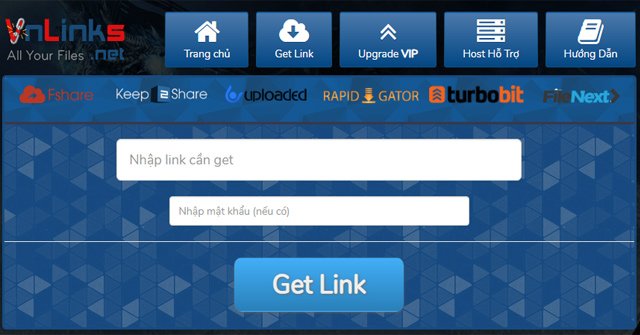 VnLinks - Get link Fshare, Tenlua, 4share tốc độ cao - Download.com.vn