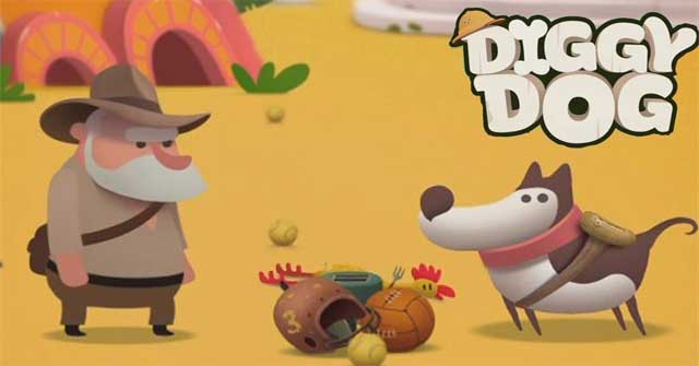 Diggy Dog cho Android 2.332 - Game chó Marty tìm kho báu vui nhộn