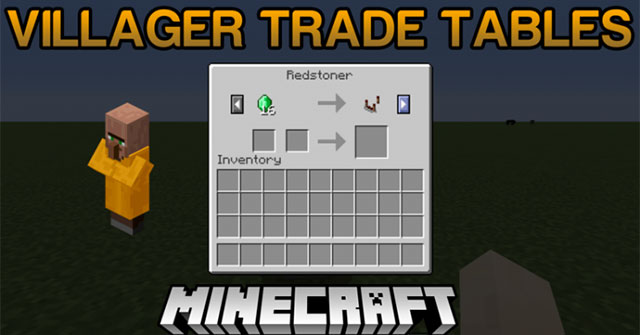 Villager Trade Tables Mod - Mod tùy chỉnh giao dịch với dân làng trong ...