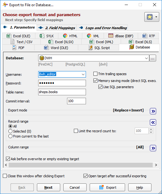 Exportizer 8.0.3 - Phần mềm xuất cơ sở dữ liệu miễn phí - Download.com.vn