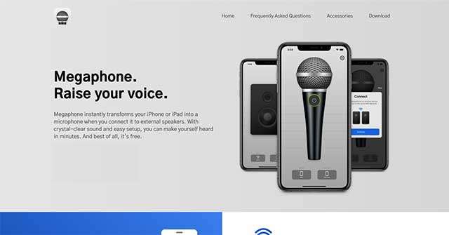 Megaphone cho iOS 5.2 - Biến iPhone/iPad thành micrô - Download.com.vn