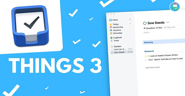 Things 3 cho iOS - Trình quản lý công việc cho người bận rộn