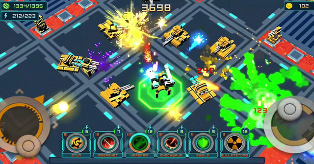 Blocky Bot Shooter cho iOS - Game bắn súng góc nhìn từ trên xuống độc đáo