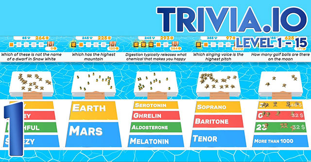 Trivia.io cho iOS 13.0.1 - Game giải đố giống gameshow “Đừng để tiền rơi”