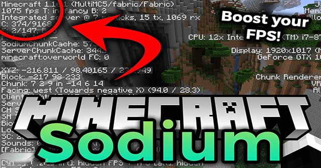 Sodium Mod - Mod Cải thiện tốc độ khung hình cho Minecraft - Download ...
