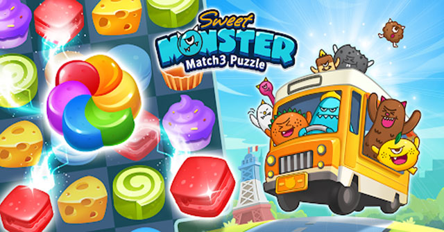 Sweet Monster cho Android 1.3.2 - Game match-3 xếp kẹo cùng quái vật