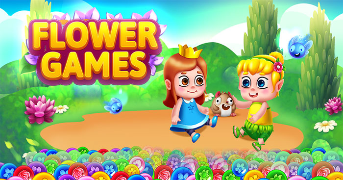 Flower Games cho Android 4.8 - Game match-3 ghép bong bóng hoa đầy màu sắc