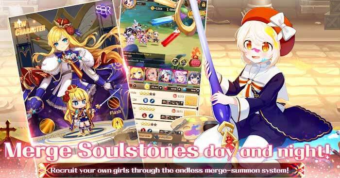 Merge Girls cho Android 1.25.1 - Game hợp nhất nữ chiến binh anime xinh đẹp