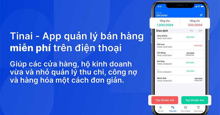 Tinai cho Android 0.7.3 - Ứng dụng quản lý bán hàng - Download.com.vn