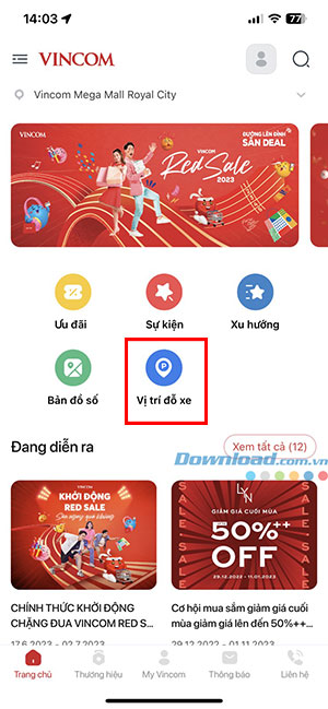 Cách tìm vị trí đỗ xe tại Vincom bằng ứng dụng MyVincom - Download.com.vn