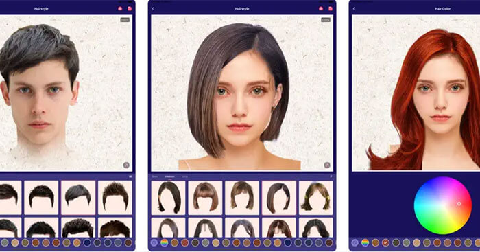Hair Editor cho iOS 2.18 - App thử kiểu tóc, màu tóc độc đáo, giải trí