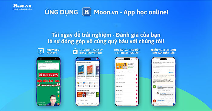 Moon.vn cho Android 1.10.12 - Ứng dụng học trực tuyến từ lớp 10 đến 12