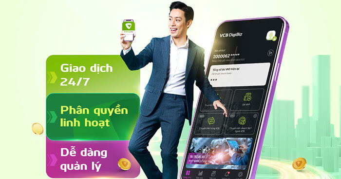VCB DigiBiz cho Android 1.1.8 - Ứng dụng ngân hàng Vietcombank cho doanh nghiệp