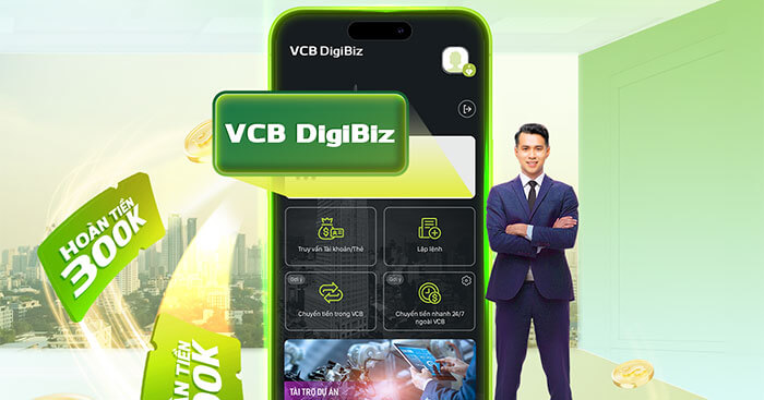 VCB DigiBiz cho iOS 1.1.8 - Ứng dụng ngân hàng điện tử cho doanh nghiệp