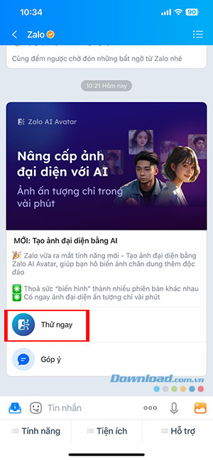 Hướng dẫn tạo ảnh đại diện bằng Zalo AI Avatar miễn phí - Download.com.vn