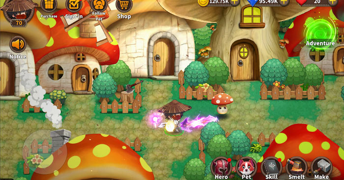 Mushroom Knight cho Android 1.0.09_g - Game hiệp sĩ nấm phiêu lưu diệt ...