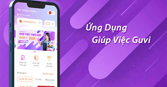 GUVI cho Android 1.1.14 - Ứng dụng tìm kiếm giúp việc theo giờ