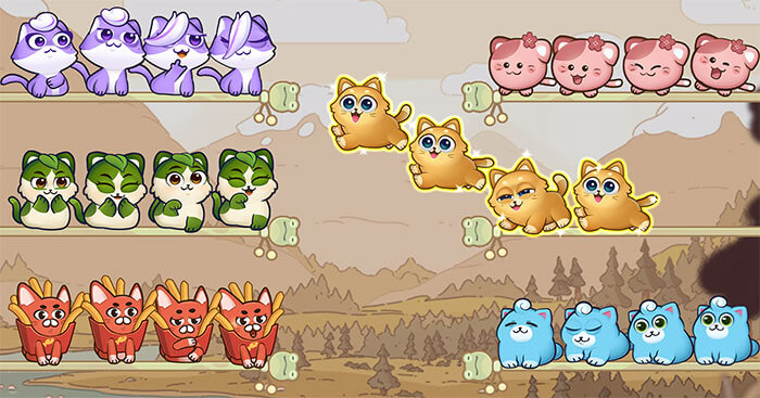 Color Cat Sort cho iOS 1.2.4 - Game phân loại mèo siêu cute - Download ...