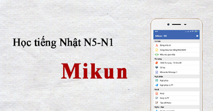 Học tiếng Nhật N5 N1 - Mikun cho Android 2.2 - Download.com.vn