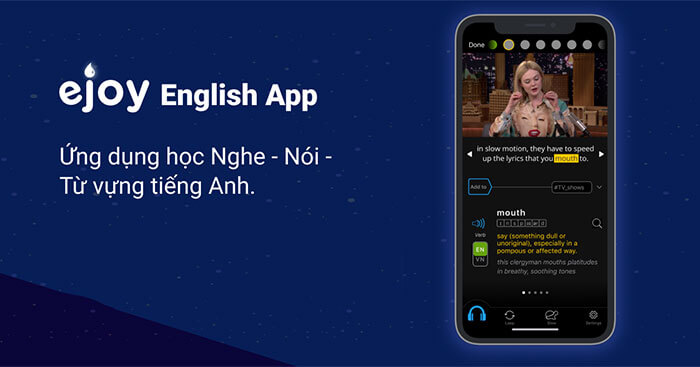 eJOY English cho Android 4.5.14 - Ứng dụng học Tiếng Anh qua video
