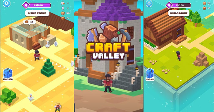Craft Valley cho iOS 1.2.2 - Game xây dựng thung lũng hình khối giống ...