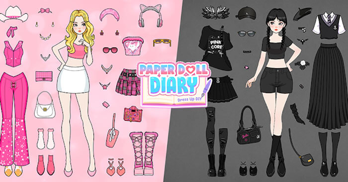 Paper Doll Diary cho Android 1.0.5 - Game thời trang búp bê giấy thú vị