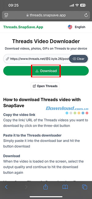 Cách dùng SnapSave để tải video Facebook, Instagram - Download.com.vn