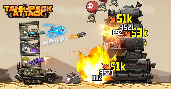 Tank Pack Attack cho Android 1.0.116 - Game chiến thuật, chủ đề bắn tăng