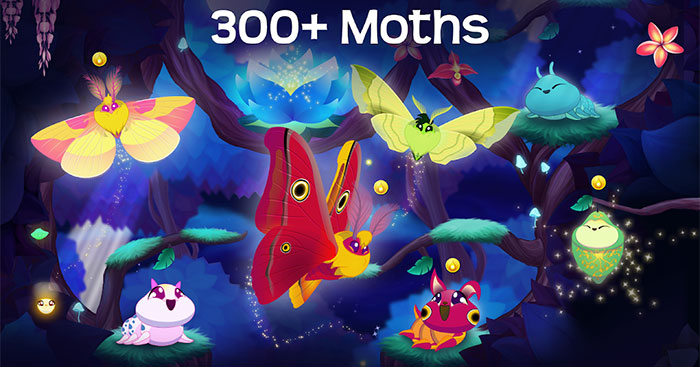 Flutter Starlight cho iOS 2.240 - Game nuôi bướm ảo trong rừng đêm